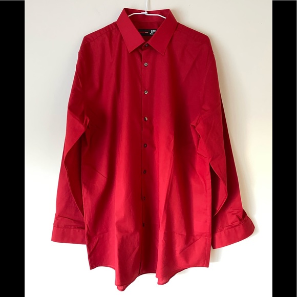 jf j.ferrar | Shirts | Jf J Ferra Slim Fit Mens Red Dress Shirt Xl New ...